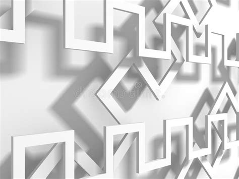 Abstract White Geometric Pattern Background Stock Illustration Illustration Of Background