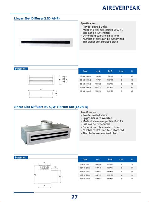 Linear Slot Diffuser For Variable Air Volume Systems Cathy Lilian