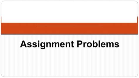 Assignment Problem Branch And Boundpptx