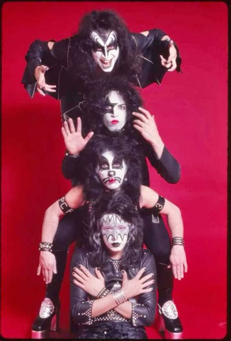 The Group Kiss Band Aesthetic Kiss Band Pose Ace Frehley 70s