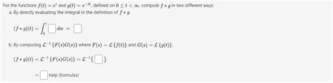 solved for the functions f t et ﻿and g t e 2t ﻿defined on