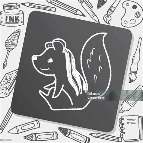 Squirrel Doodle Stock Illustration Download Image Now Animal