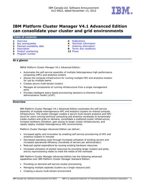 Ibm Platform Cluster Manager V41 Advanced Edition