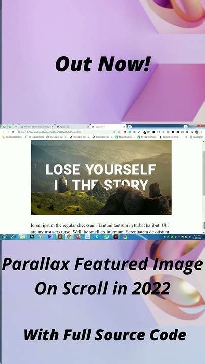 Parallax Featured Image On Scroll In 2022 By Jishaansinghal Youtube