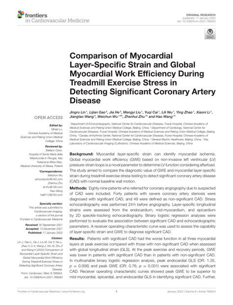 Pdf Comparison Of Myocardial Layer Specific Strain And Global