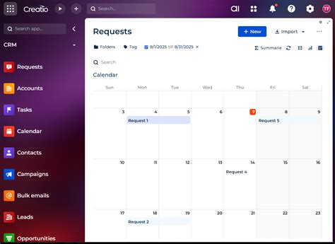 Using The Calendar Control In A Custom Creatio Section Customer Fx
