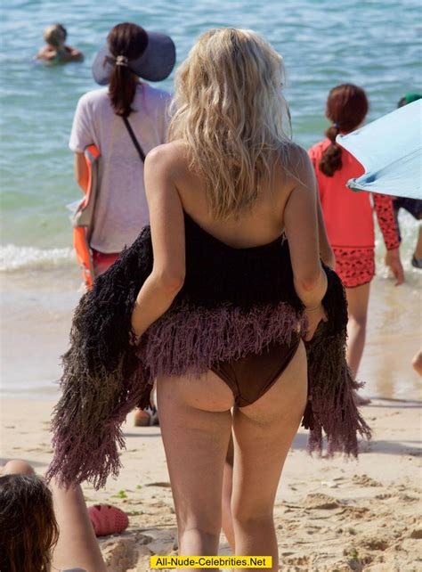 Ashley James In Black Bikini On A Beach In Bali