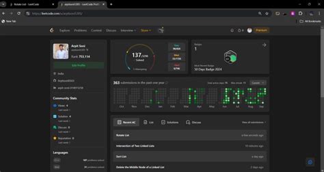Arpit Soni On Linkedin 100daysofdsa Datastructures Algorithms Leetcode Codingjourney