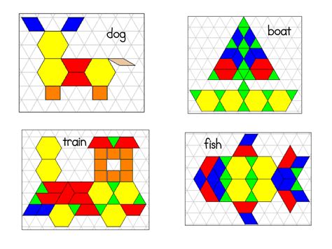 free pattern blocks worksheets