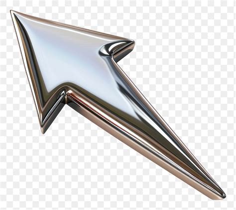 download premium png of png cursor icon chrome material shape white