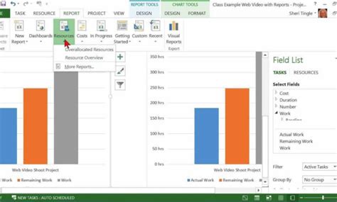 Microsoft Office Project Tutorial Creating A Custom Report K Throughout Ms Project Report