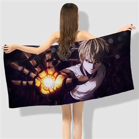 One Punch Man Anime Manga Beach And Bath Towel Luxury Cotton