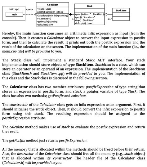 Solved Stack Main Cpp Uses Stackitem Main Calculator Chegg
