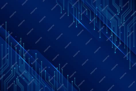추상 파란색 기술 배경 무료 벡터
