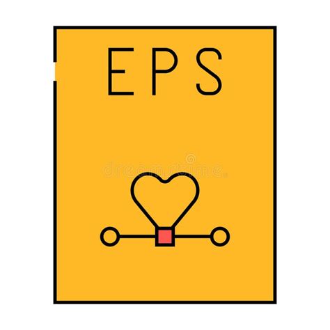 Eps File Format Document Icon Color Illustration Stock Vector
