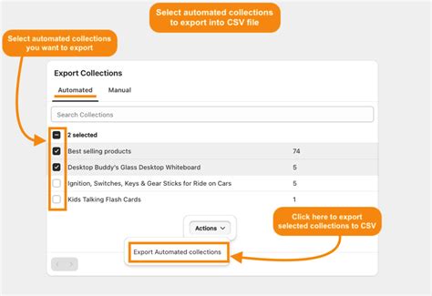Meet Collections Import Export Shopify App Meetanshi Docs