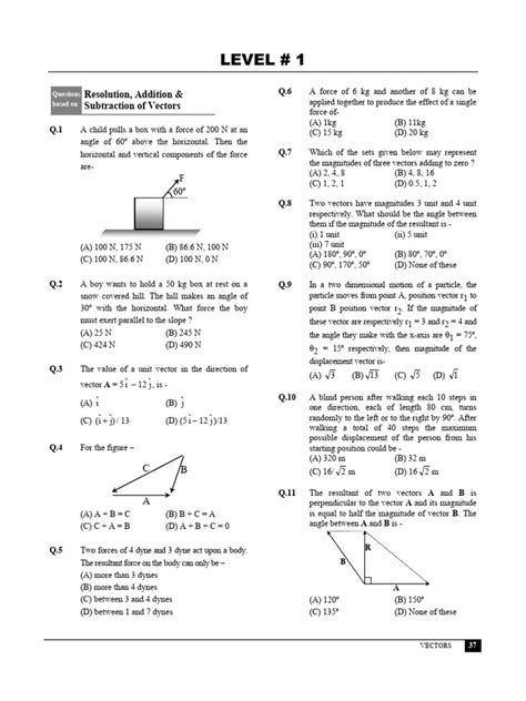 Vectors Exercise Pdf Force Euclidean Vector