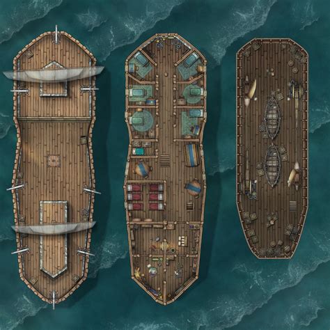 Airship Battlemap Dnd Map Ship Spelljammer Ship Dandd Battle Map