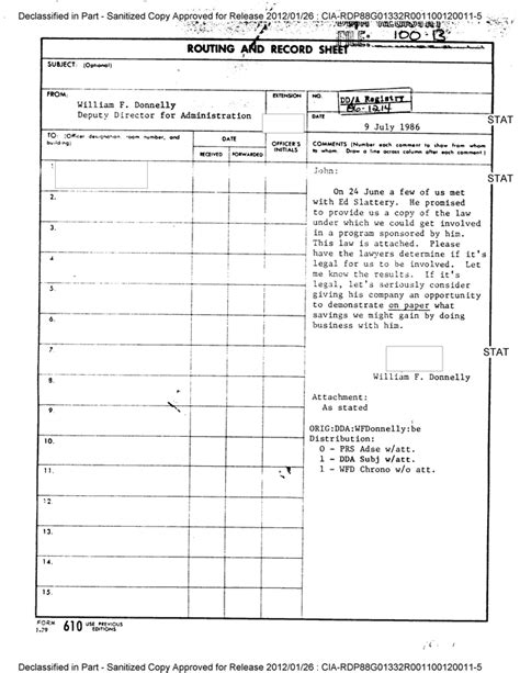 Routing And Record Sheet Documentcloud