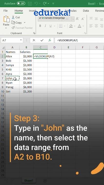 Vlookup In Excel Learn How To Use Vlookup Function In 1 Minute