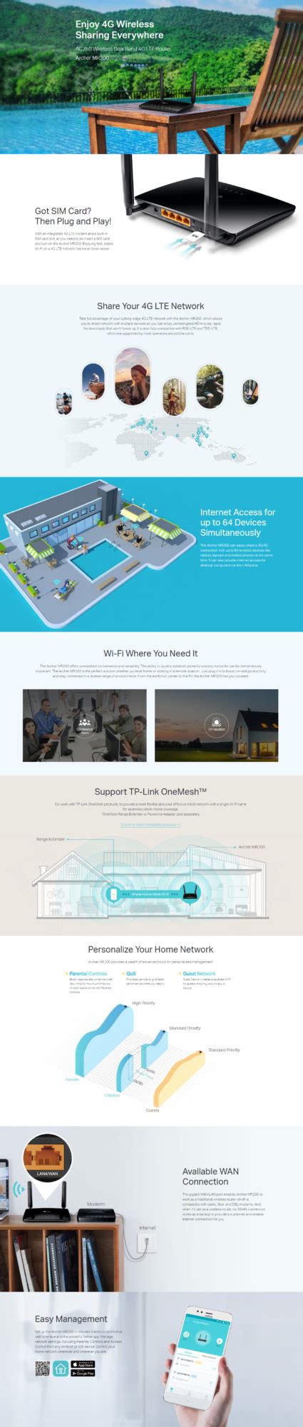 Tp Link Archer Tl Mr Ac Wireless Dual Band G Lte Router Penguin Com Bd