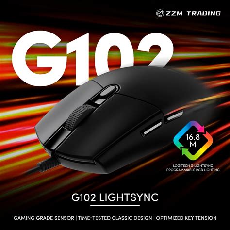 Logitech G102 LIGHTSYNC 8000DPI Wired RGB Gaming Mouse with LOGITECH G ...