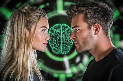 Ai Fusion Virtual Mind Neurocircuitry Bioelectricity And Augmented Intelligence Couple Face To