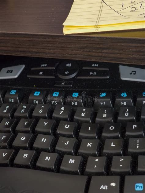 Laptop Keyboard With Yellow Pad Of Paper Editorial Photo Image Of Input Paper 285163951