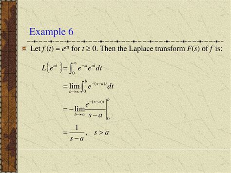 Ppt Ch 61 Definition Of Laplace Transform Powerpoint Presentation