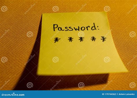 Secret Password Written On Paper Note On Background Login Access