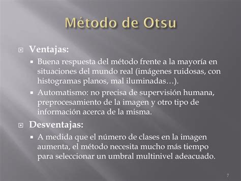 Ppt MÉtodo De Otsu Segmentación Por Umbralización Powerpoint