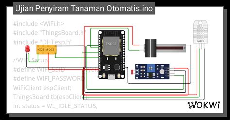Ujian Penyiram Tanaman O Wokwi Esp32 Stm32 Arduino Simulator