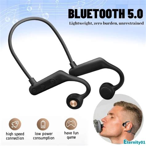 K79 Fone de ouvido sem fio Bluetooth 5.0 de condução óssea com banda ...