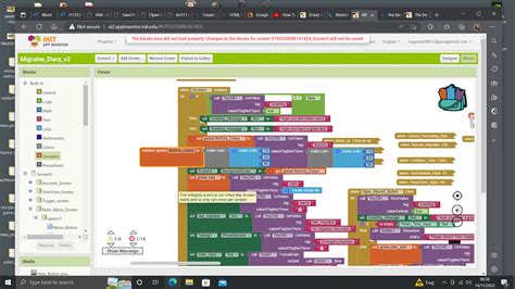 The Blocks Area Did Not Load Properly 20 By Abg Mit App Inventor Help Mit App Inventor
