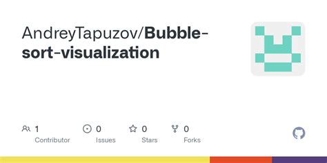 Github Andreytapuzovbubble Sort Visualization