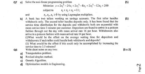 Bput Btech Optimization Engineering Question 3rd Year 6th Sem