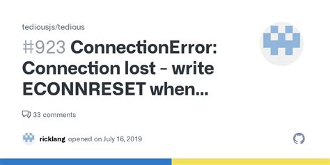 connectionerror connection lost write econnreset when inserting long