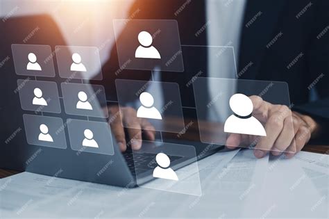 Premium Photo Businessman Management Organization In Company Using Diagram Organization