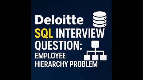 Deloitte Sql Interview Question Solve The Tricky Employee Hierarchy Problem With Sql Code