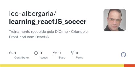 GitHub Leo Albergaria Learning ReactJS Soccer Treinamento Recebido Pela DIO Me Criando O