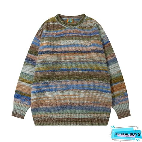 Long Sleeve Casual Shift Color Block Sweater Color Block Sweater
