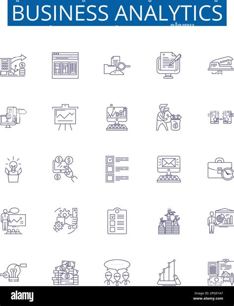 Business Analytics Line Icons Signs Set Design Collection Of Analytics Business Forecasting