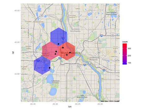 R Summarizing Latitude Longitude And Counts Data For Ggplot Usage Stack Overflow