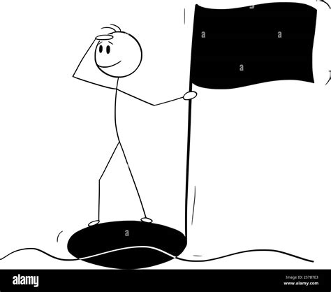 Person Floating On Musical Note As On Boat Vector Cartoon Stick Figure Or Character