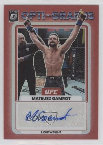 2023 Panini Donruss Optic Ufc Opti Graphs Red Prizm 199 Mateusz Gamrot