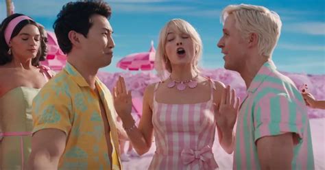 Margot Robbies Raunchy ‘beach Off Scene In Barbie Trailer Has Fans