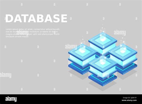 Server Room Isometric Cloud Storage Data Data Center Big Data Processing And Computing