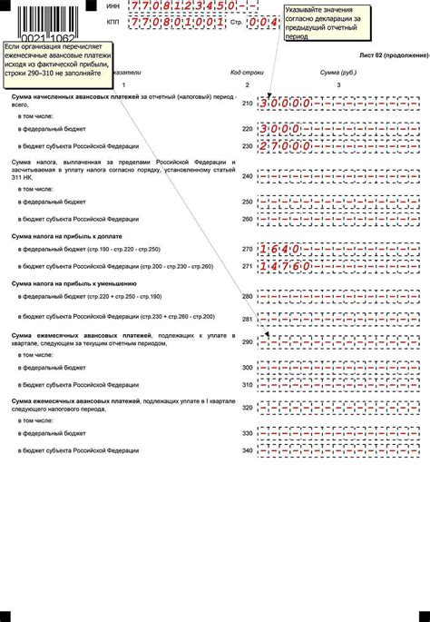Образец заполнения декларации по налогу на прибыль с ежемесячными авансовыми платежами