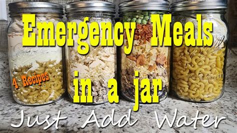 Emergency Meals In A Jar Prepper Pantry Recipe Diy Emergency Food