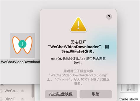 Mac的安装完了打不开哦 Issue lecepin WeChatVideoDownloader GitHub